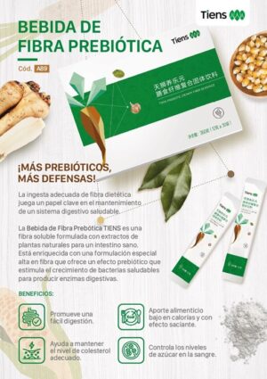 Fibra Prebiótica Tiens - Caja x 30 sobres - Productos Tiens Salud Peru